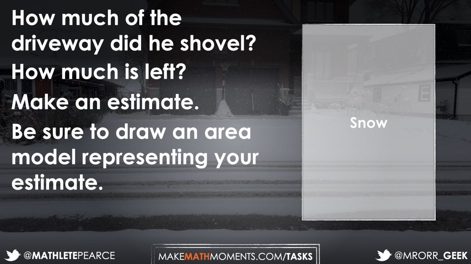 Shovelling The Driveway | Multiplying Fractions | Problem Based Math Unit