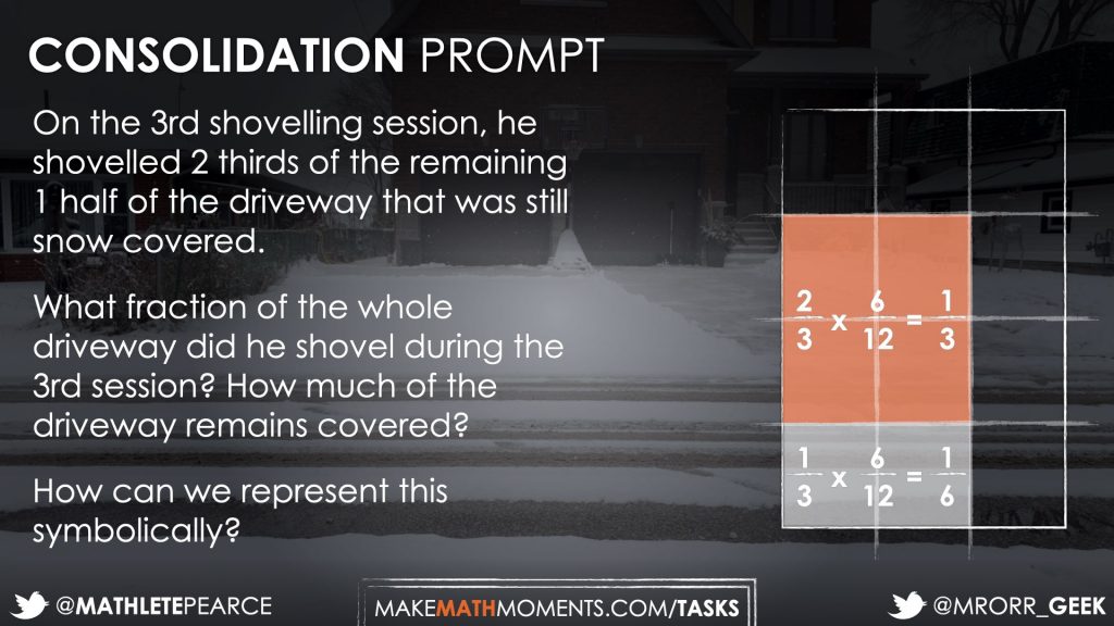 Shovelling The Driveway | Multiplying Fractions | Problem Based Math Unit