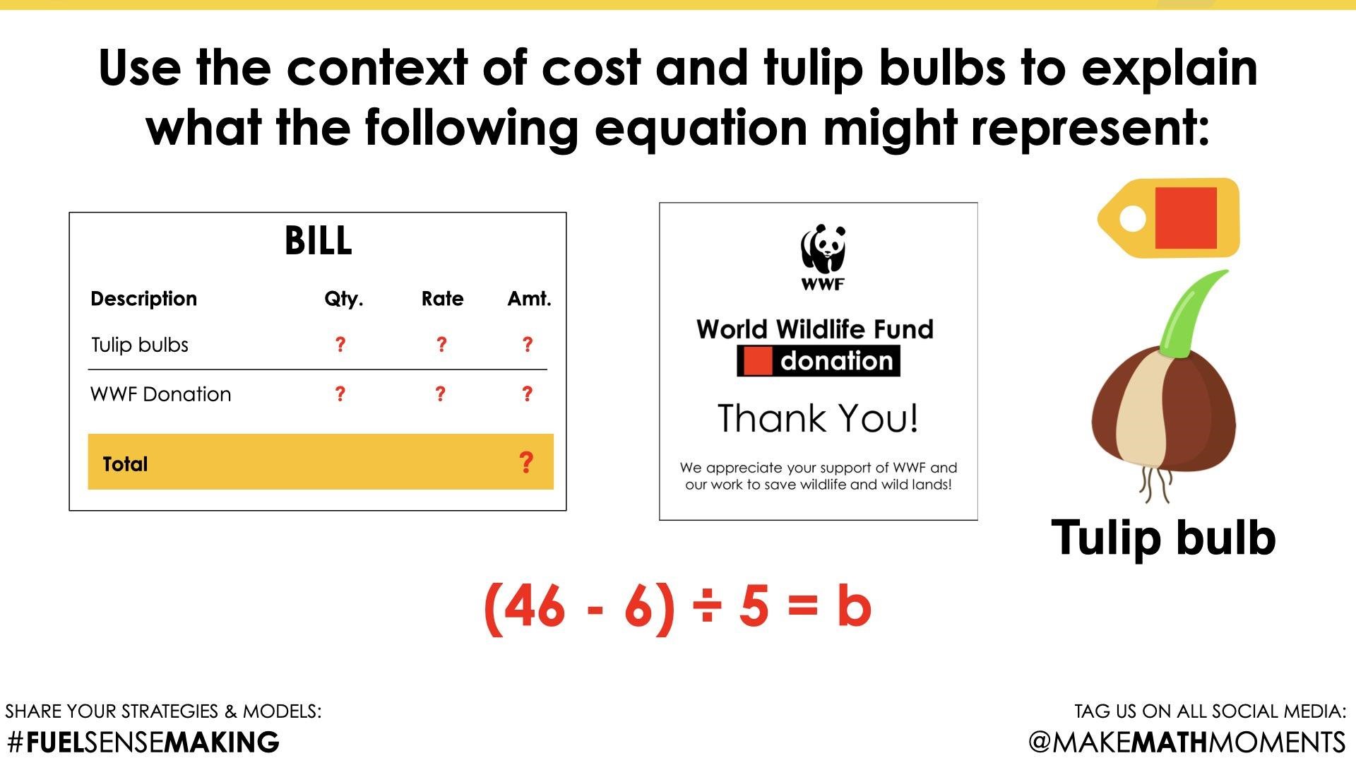 Planting Flowers Revisited [Day 2] - Two-Step Equation Practice Handout