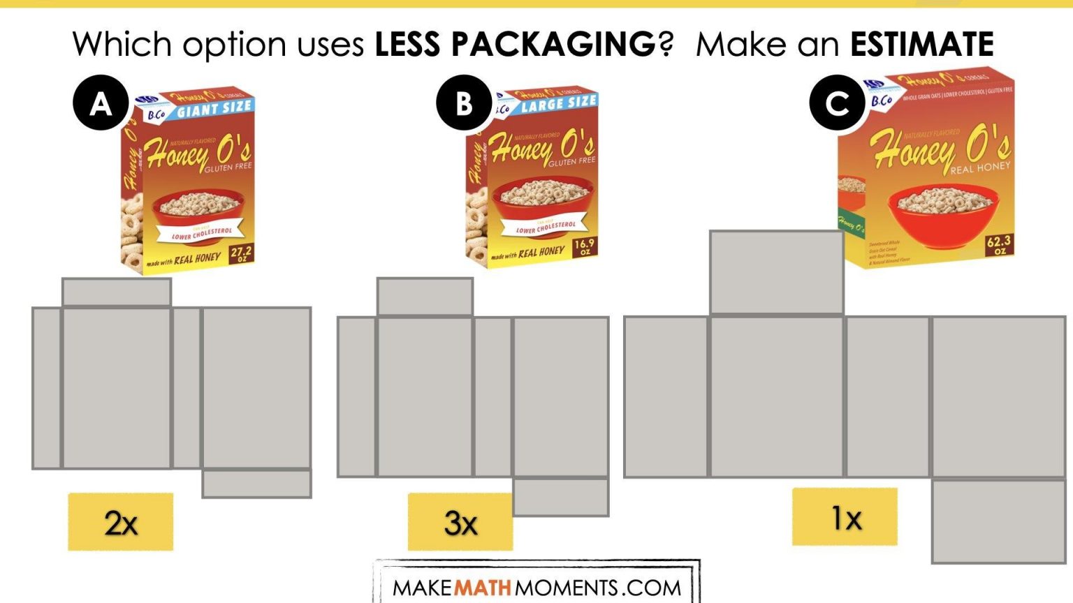 Can’t Get Enough Cereal | Problem Based Lesson: Volume and Surface Area ...