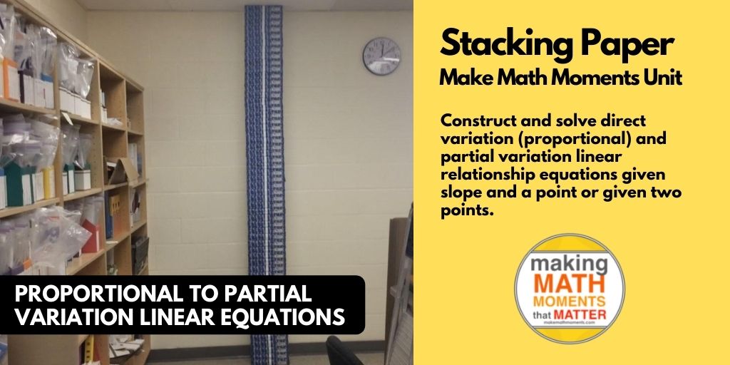 Stacking Paper [Day 1] | Solving Proportional Relationships 3 Act Math Task
