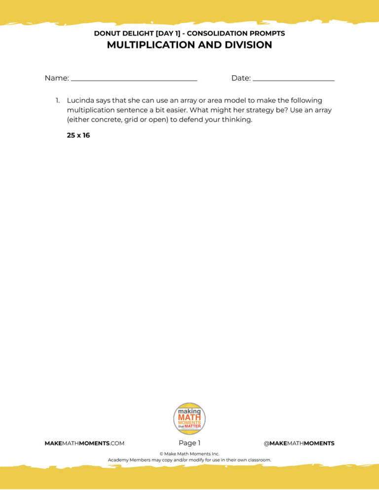 Donut Delight | Explore Multiplication and Division Through Contextual ...