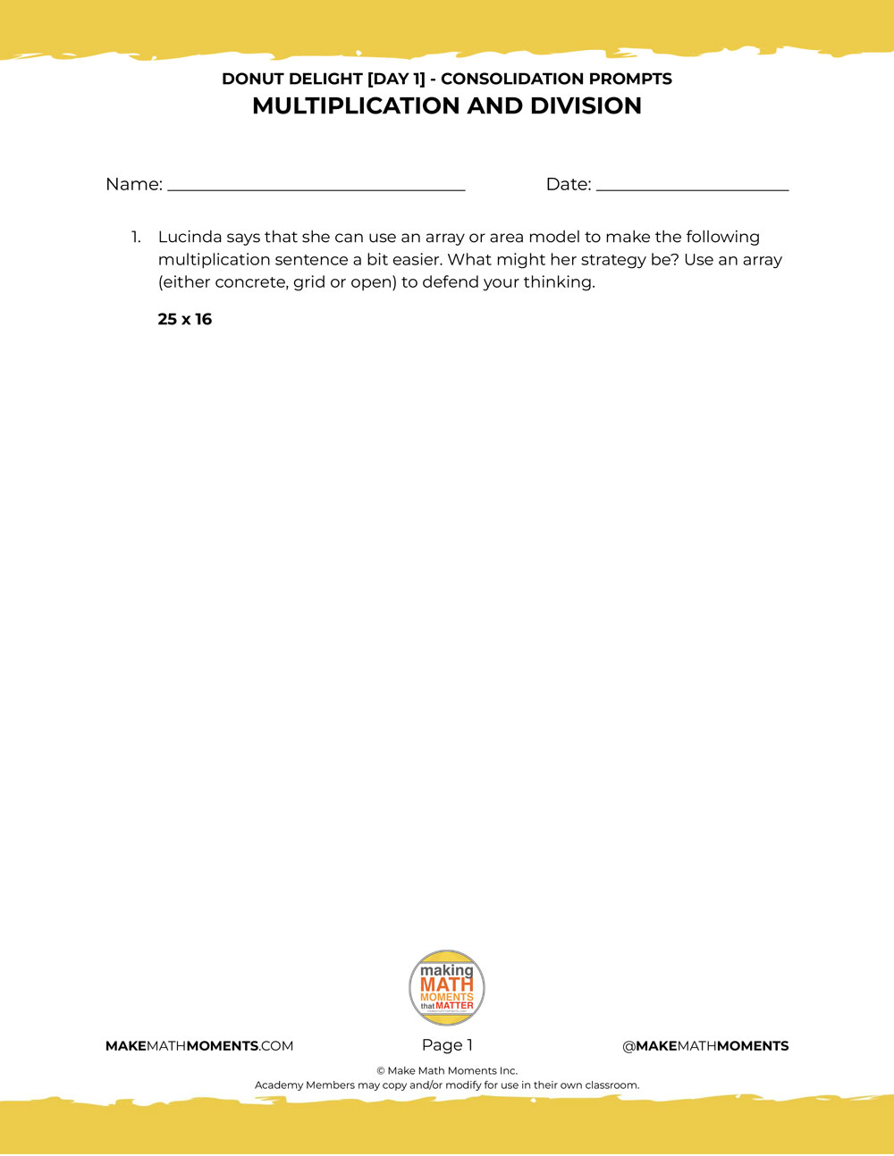 Donut Delight | Explore Multiplication and Division Through Contextual ...