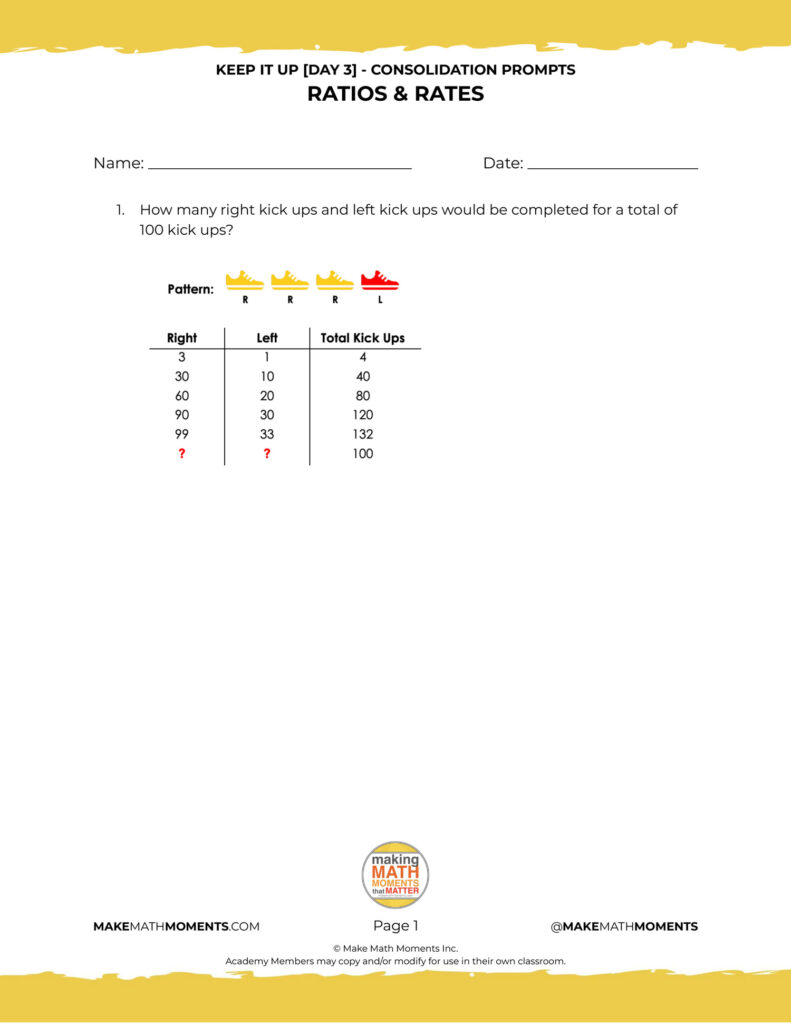 Keep It Up [Day 3] | Real World Ratios, Rates, Proportions and Percents ...