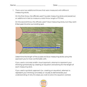 Shot Put | Investigate Algebraic Substitution and Equivalence | 3 Act ...