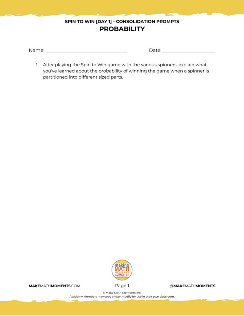 Spin To Win! [Game 1] - Make Math Moments Academy