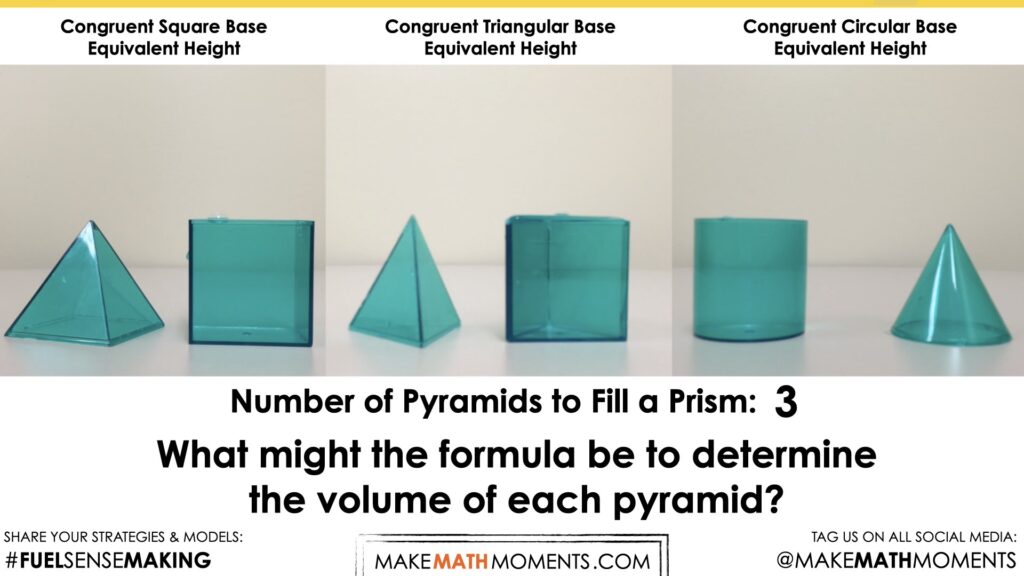 Prisms and Pyramids | Comparing the Volumes of Prisms & Pyramids