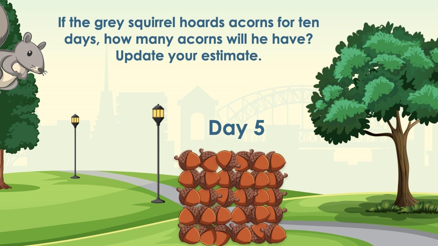 Acorn Hoarding | Visual Patterns | Linear Relations & Linear Equations