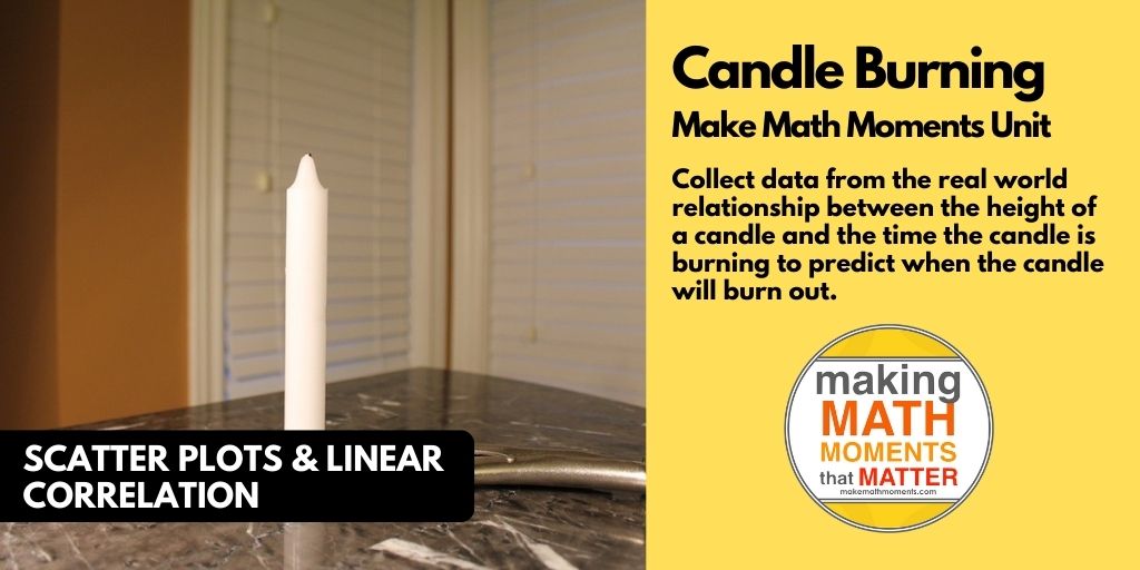 Candle Burning | 3 Act Math Task Style Scatter Plots & Linear ...