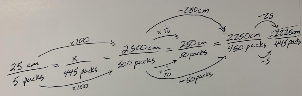 Stacking Paper [Day 2] | Proportions Worksheet & Visual Number Talk