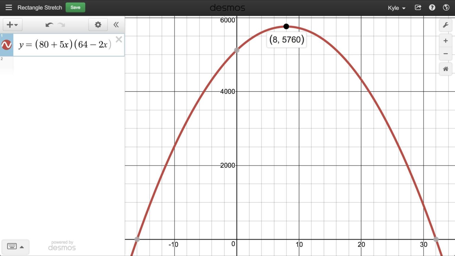 Magic Rectangle | Optimization: Area of a Rectangle Completing the Square