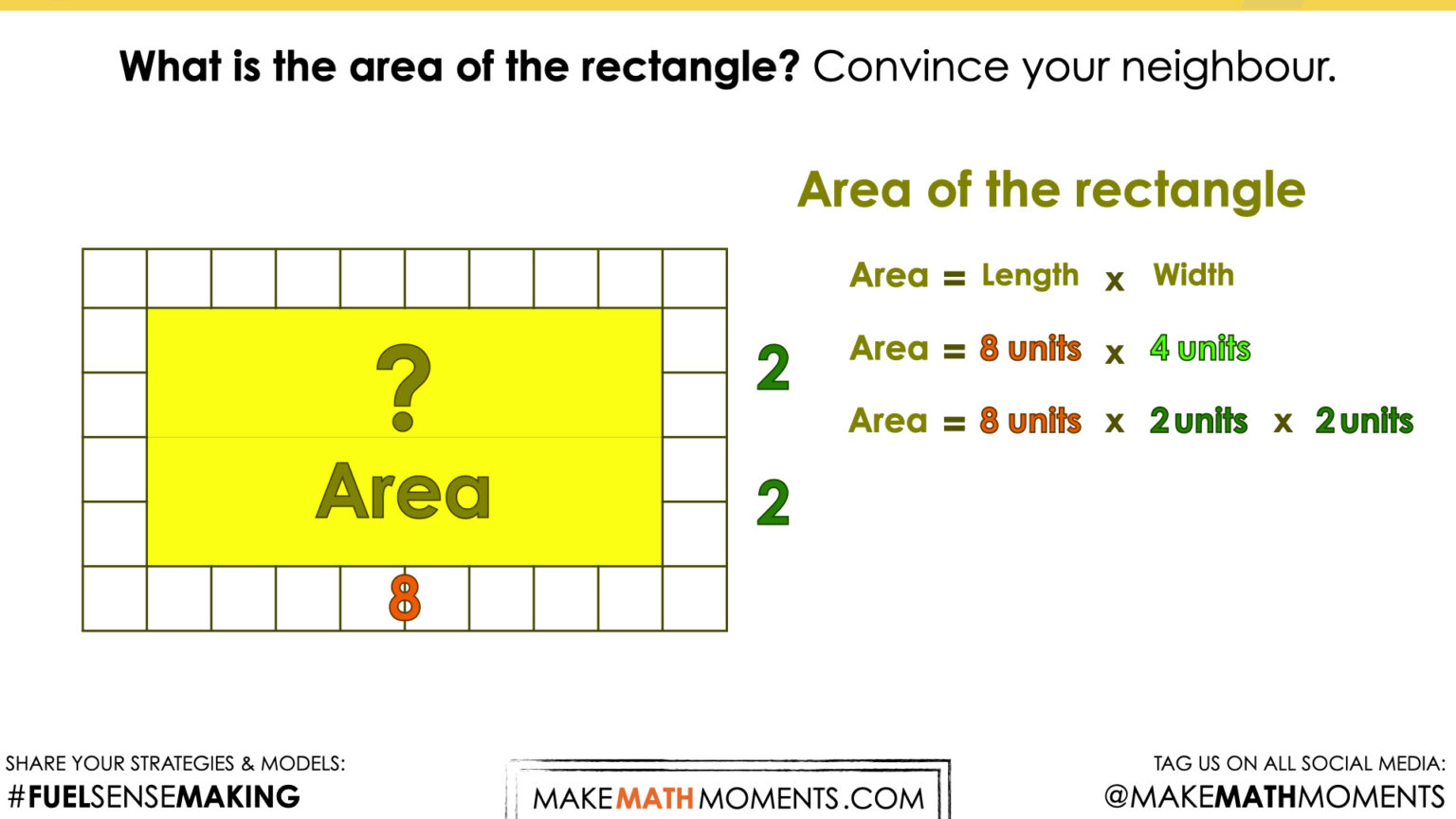 Grass is Greener [Day 2] | Area of a Rectangle Arrays Math Talk & Practice