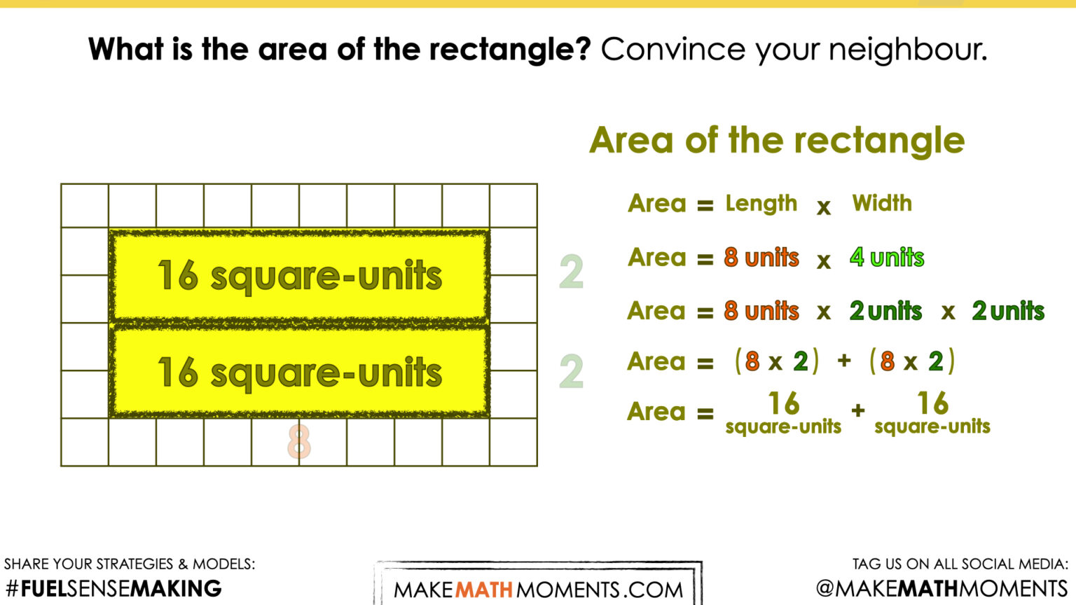 Grass is Greener [Day 2] | Area of a Rectangle Arrays Math Talk & Practice