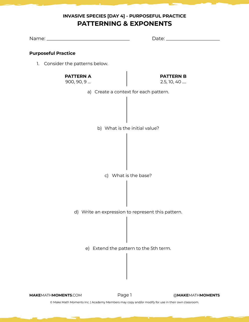 Invasive Species [Day 4] - Exponential Growth & Decay Practice Worksheet