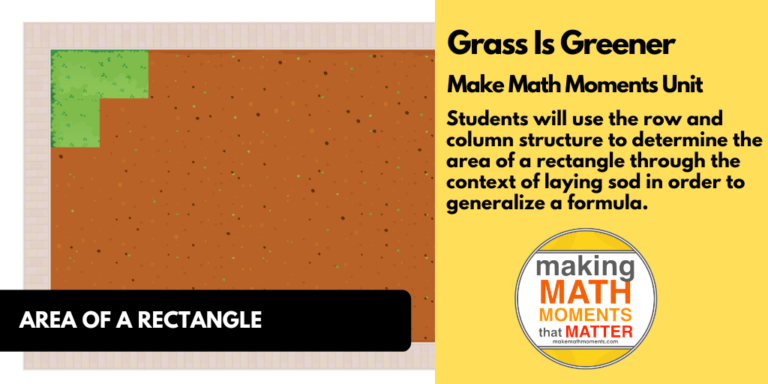 Grass is Greener [Day 4] | Area of a Rectangle Visual Number Talk