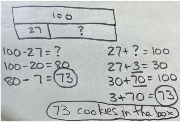 How Many Cookies? [Day 1] Subtraction Within 100 Real World Math
