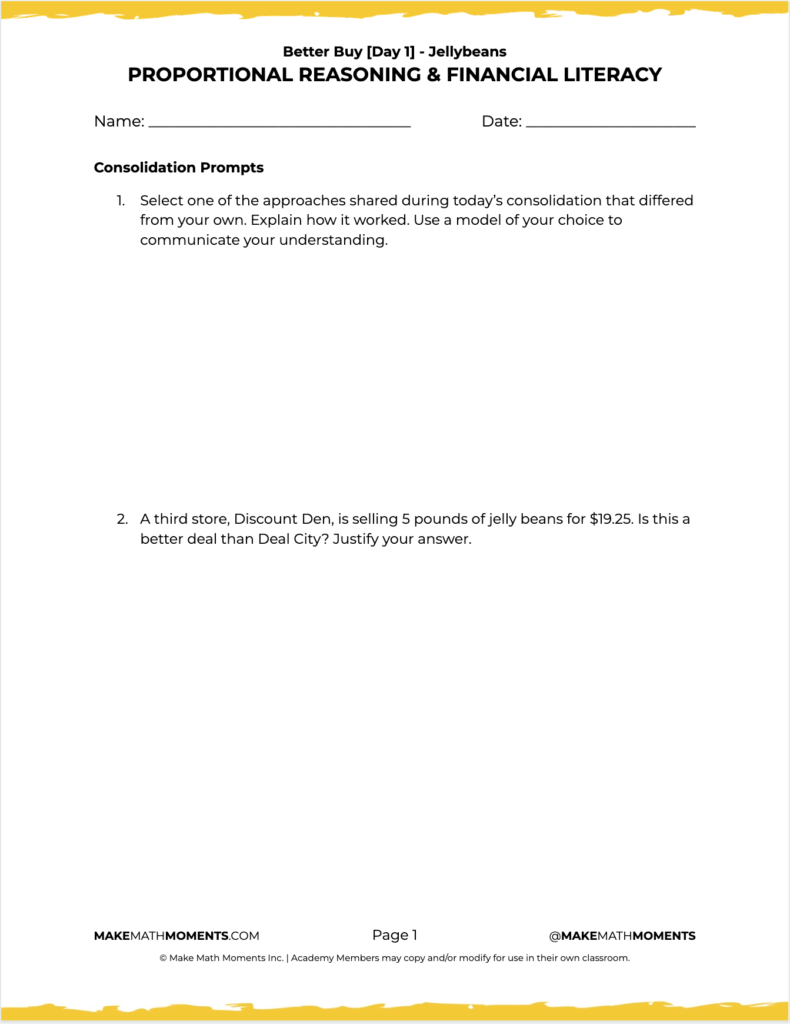 Better Buy [Day 1] | Calculating Rates or “Unit Rates” | Financial Literacy