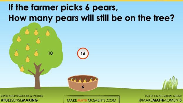Fruit PIcking [Day 3] | Subtracting Within 20 | How Many Pears?