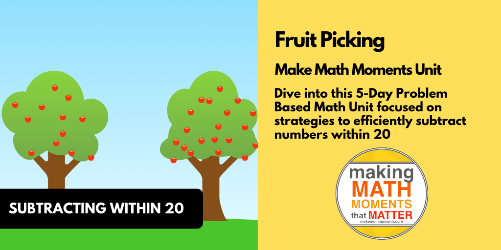 Fruit PIcking [Day 3] | Subtracting Within 20 | How Many Pears?